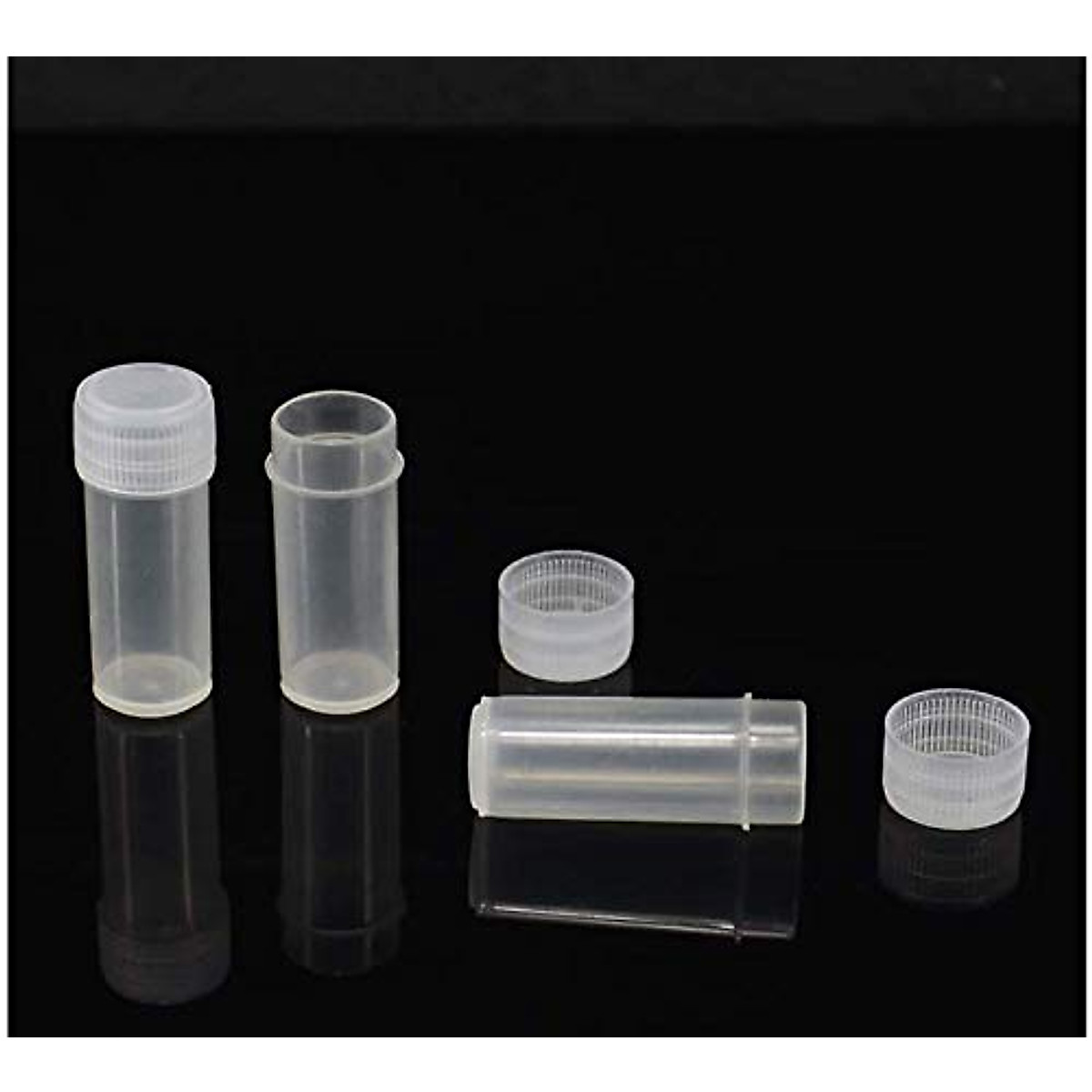 5ML Plastic Sample small Bottles Vial Storage with Lid Vial Storage Container for Small Items-50PCS