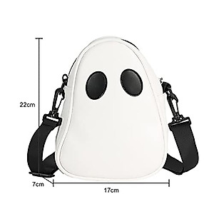 Juoxeepy Halloween Crossbody Bag Purse Halloween Ghost Purse for Women Girls Funny Ghost Crossbody Shoulder Bag