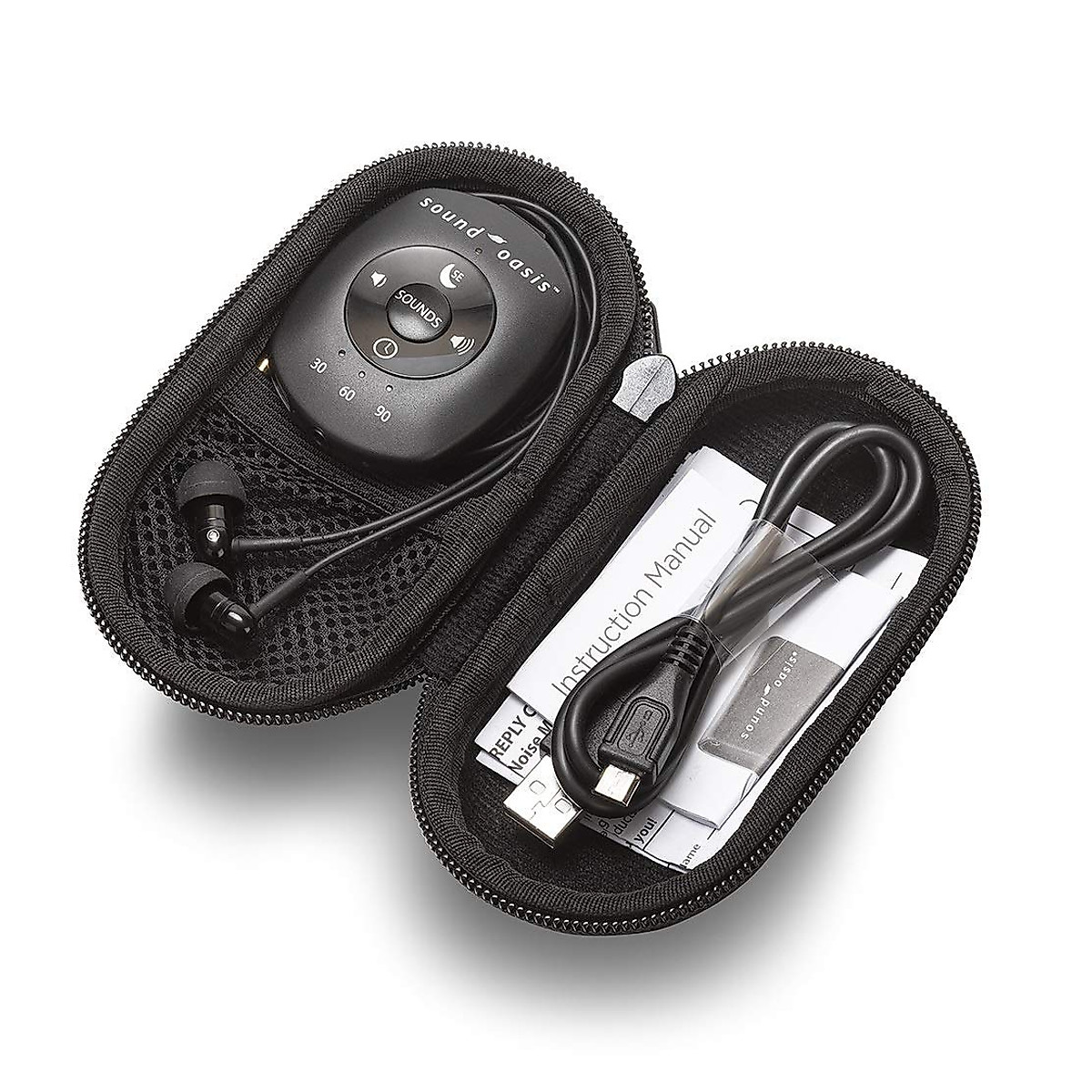 Sound Oasis World’s Smallest Tinnitus Sound Machine, Portable, Helps Relax, Sleep, Mask Tinnitus, Block Noise, and Focus. 24 Dr. Developed Tinnitus and Nature Sounds, Pink, White, Grey Noise