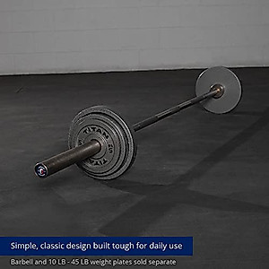 Titan Fitness 5 LB Cast Iron Olympic Plates, Sold in Pairs, Classic Weight Plate Design, Silver Hammer Finish