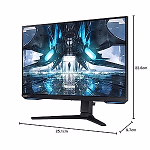 SAMSUNG 28" Odyssey G70A Gaming Monitor, 4K UHD LED Display, HDR 400, 144Hz, 1ms Response, G-Sync and FreeSync Premium Support, Front Light Panels, LS28AG700NNXZA, Black