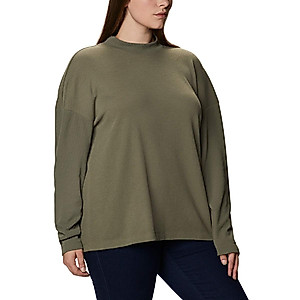 Columbia Women's Pine Street Long Sleeve Knit Stone Green