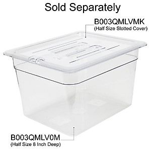 Excellante Half Size 8-Inch Deep Polycarbonate Food Pan