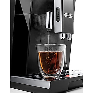 Delonghi super-automatic espresso coffee machine with an adjustable grinder, double boiler, milk frothermaker for brewing espresso, cappuccino, latte, macchiato & Flat white. ECAM44660B Eletta, 1 liters