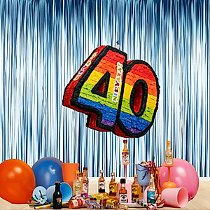 3 Packs Foil Curtain Backdrops Photo Booth Photography Curtains Door Fringe Curtains Backdrops for Birthday Wedding Christmas Disco Parties Decoration (Gold)