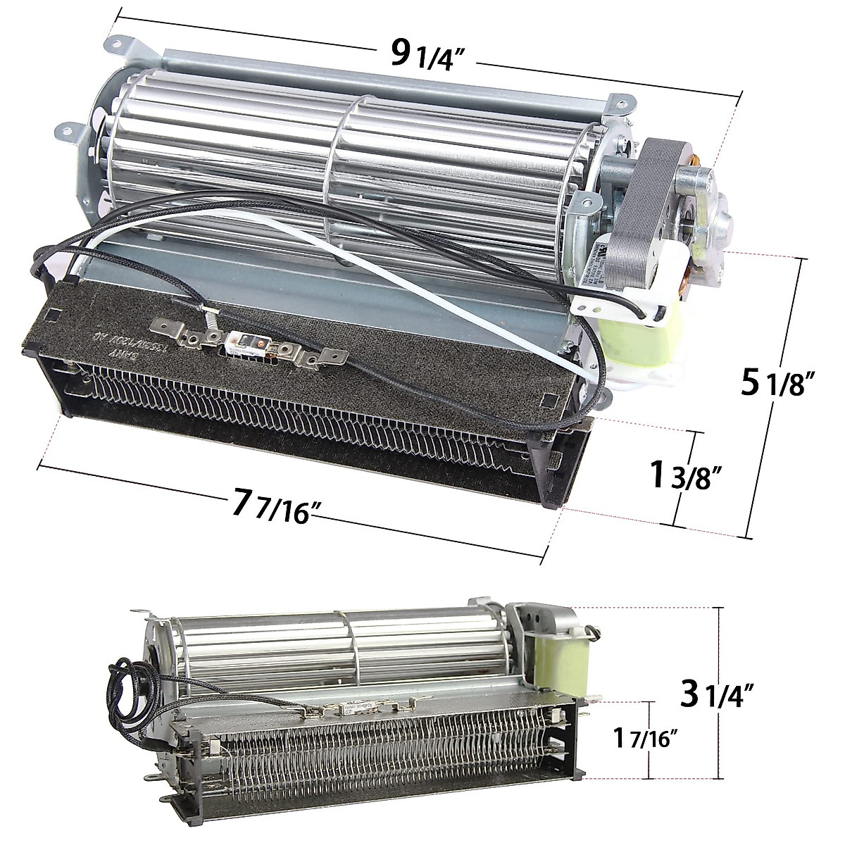 Hongso Replacement Fireplace Fan Blower & Heating Element for Twin Star Electric Fireplace