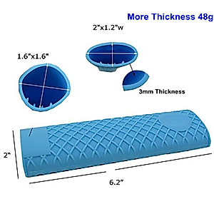 Silicone Hot Handle Holder, Heat Resistant Potholder Rubber Pot Handle Cover for Cast Iron Skillets, Sleeve Grip, Frying Pans 6X2 Inches (2 Pack, Blue Orange)