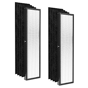 FLT5250PT Filter C Compatible with AC5250PT, AC5000E, AC5000, AC5300 Series Air Purifier, with Pet Pure Treatment, 2 True HEPA Filters & 8 Carbon Filters