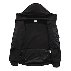 MAGCOMSEN Hoodies for Men Fleece Lined Tactical Jackets Mens Fleece Jackets Work Jacket Snow Jacket Outdoor Black L