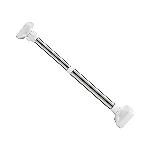 Cabilock 1pc Hole-free Telescopic Rod Retractable Curtain Rod Adjustable Curtain Rod Spring Curtain Rods Adjustable Closet Rod Tension Curtain Rod Shower Rod Tension Stainless Steel White