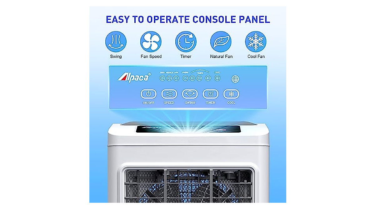 Alpaca Portable Evaporative Cooler | 3-in-1 Room & Office Cooling