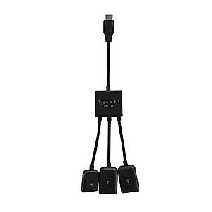 Hemobllo 3 USB Hub Adapter Multi Charging Cable Reader Hub Type c Hub USB Data Hub USB Hub Charger USB Hub for Laptop USB Hubs Ethernet Hub OTG Host Cable Electronic Equipment Multifunction