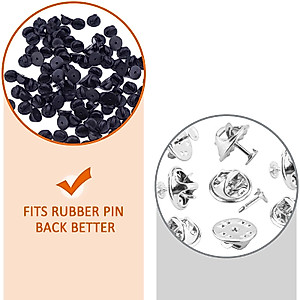 Enamel Pin Display Book, Portable Pin Trading Book, to Display and Trade Your Disney Pins, 42 Pin- Capacity, Leather Pin Holder, Fits Rubber Pin Back, Black