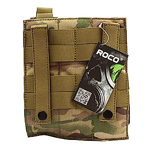 ROCOTACTICAL Tactical Molle Magazine Pouch, Open Top, Kriss Tactical Triple Mag Pouch, Molle Triple Tactical Mag Pouch (CP Multicam)