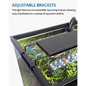 NICREW Full Spectrum Planted LED Aquarium Light, with Timer, for Freshwater Fish Tank, 12-18 Inch, 9 Watts