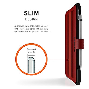 URBAN ARMOR GEAR UAG Designed for iPad 10.2 Case Red Magma, 9th Generation 2021, 8th Gen 2020, Rugged Heavy Duty Protective Durable Folio Cover & Kick Stand, w/Pencil Stylus Holder, Metropolis Series