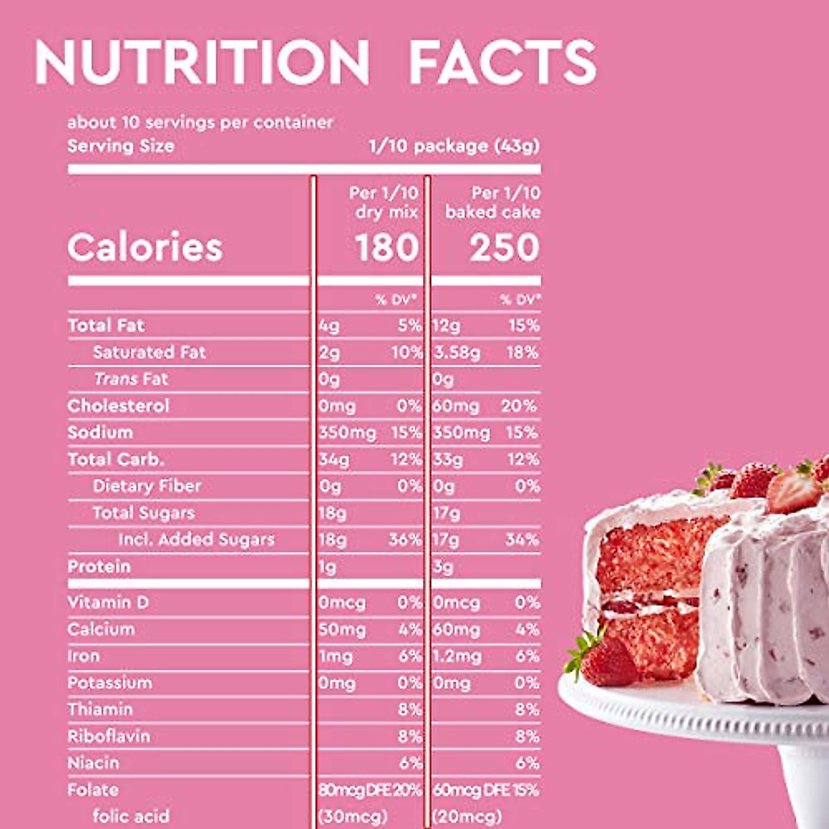 Duncan Hines Signature Cake Mix, Strawberry Supreme, 16.5 oz