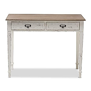 Baxton Studio CHR4VM/M B-CA Desk, 30.2" x 39.5" x 19.75", White