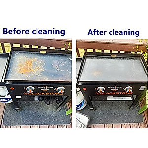 ZBXFCSH 15 Piece Griddle Cleaning Kit for Blackstone Flat Top Griddle, Grills Cast Iron Cookware, Stovetops and More, Easy to Clean on Hot or Cold Surfaces, Scraper, Pads and Handle Included