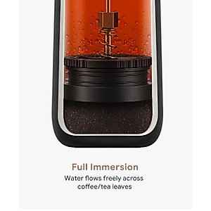 BENFUCHEN Portable French Press Coffee Maker Car-Go Vacuum Insulated Travel Bottle Mug, Hot/Cold Brew Coffee Press With Four-Layer Unique Filter Mesh Stainless Steel Tea Press Single Serve