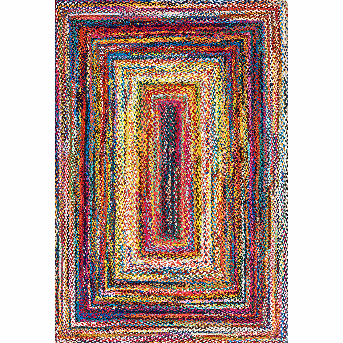nuLOOM Tammara Bohemian Hand Braided Area Rug, 9x12, Multi
