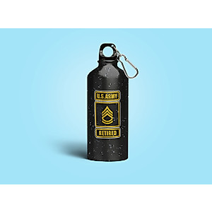 Set of 2 Sticker Army Logo Retired Sergeant First Class SFC E7 Decal United States Military for Car Truck Window Laptop Bumper US Flag 4 in