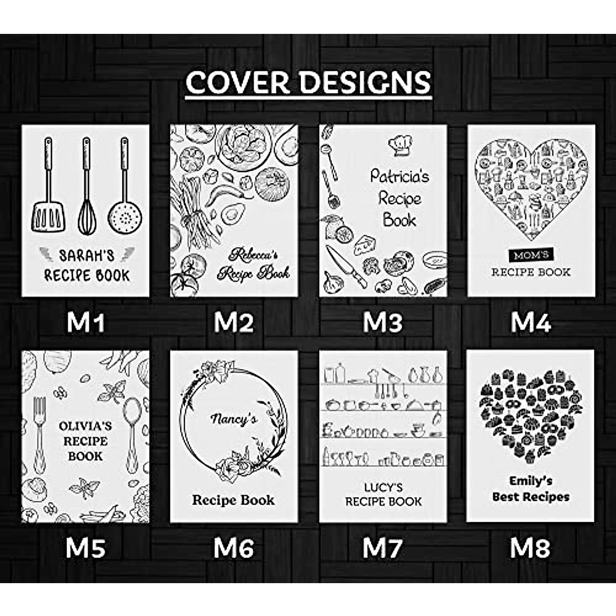 Personalized Recipe Book To Write In Your Own Recipes - Blank Recipe Binder Cookbook - Family Recipe Book Organizer (Large)