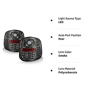 ACANII - For 1997-2003 Ford F150 Pickup Flareside Smoked Lens LED Tail Lights Brake Lamps Replacement Driver & Passenger