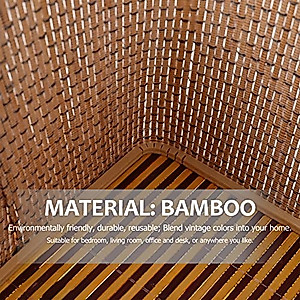 Angoily Wicker Baskets Wicker Basket Rattan Handwoven Basket with Handle and Lid Portable Rattan Egg Container Wooden Woven Storage Basket Organizer Bins Basket