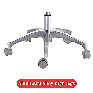 SFKLYU Dental Medical Chair, Dental Assistant Chairs with 360 Degree Rotation Armrest PU Leather Height Adjustable Doctor Chair for Clinics, Dental, Offices, Labs,Black,57~75CM