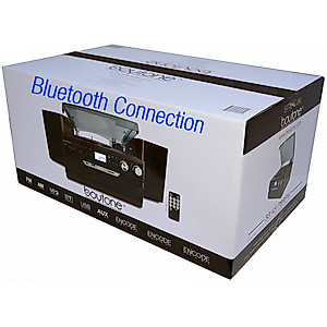 Boytone BT-24DJM Bluetooth Classic Style Record Player Turntable with AM/FM, CD/Cassette Player, Separate Stereo Speakers, Record from Vinyl, Radio, Cassette to USB with MP3 format, SD Slot, USB, AUX.