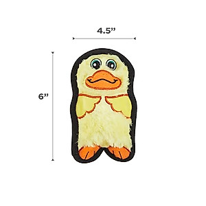 Outward Hound Durablez Tough Plush Squeaky Dog Toy, Duck, Yellow, XS