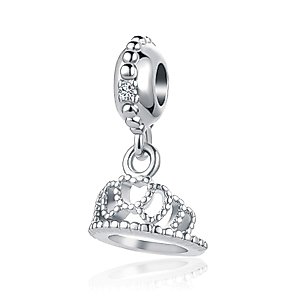 TGLS Queen Crown Charm Bead Compatible With Pandora Bracelets Jewelry Birthday Gifts for Mother Girlfriend Daughter Her Women