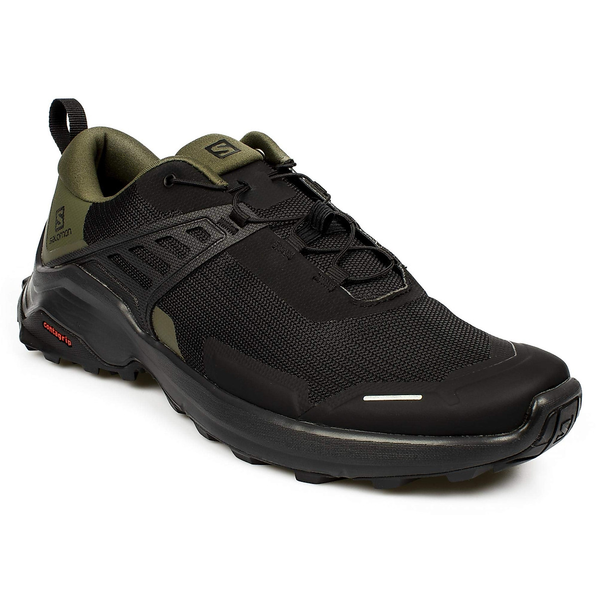 Salomon X Raise Hiking Shoes for Men, Black/Grape Leaf/Phantom, 12