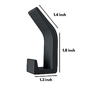 Emma Rose Home Chloe Double Hook, Heavy Duty Wall Hook Without Nails Waterproof Aluminum Hooks for Hanging Bathroom Kitchen Office-2 Pack Wall Hook (White)