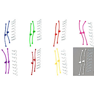 Du-Bro Body Klip Retainer, with Rubber Attachments, for RC Cars and Trucks, 2-Pack, Lime Green
