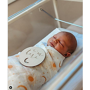 Little Jump 2 Pack (Rainbow & Sunshine) Swaddle Blanket, Silky Soft and Breathable Muslin Blankets for Girls & Boys, Baby Receiving Swaddles, Rainbow Boho Baby Essentials for Neutral (2 Pack)