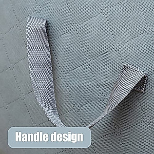 Dingq Clothing Storage Bag, Package Foldable Quilt Blanket Wardrobe Organizer, Large Capacity Travel Shoe Clothes Toys Pouch Accessories, Grey, 23.62 x 15.75 14.37 (in)