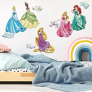 RoomMates RMK2199SCS Disney Princess Royal Debut Peel and Stick Wall Decals 10 inch x 18 inch