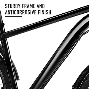 Viribus Mens Tricycle 7 Speed 24" with Front Suspension, Mountain Tricycle with Adjustable Handlebars and Seat, 3 Wheel Bike for Adults Men Women with Basket and Bell