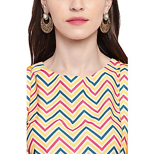 Janasya Indian Women's Yellow Poly Crepe Crop Top with Palazzo and Jacket