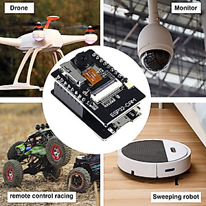 Diitao 2PCS ESP32-CAM-MB WiFi Bluetooth Board + Micro USB to Serial Port CH340G 4.75V-5.25V with OV2640 2MP Camera(ESP 32 CAM MB)