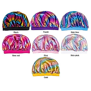 Kids Bonnets for Girls Curly Hair Bonnet for Kids Satin Sleep Caps for Girls Hair Cover for Sleeping Silk Night Cap for Kids