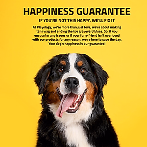 Playology Dual Layer Ring Toy for Large to X-Large Dogs 50lbs & up | Engaging All-Natural Peanut Butter Scented Durable Dog Chew Toy for Power Chewers | Easy to Clean, Interactive & Non-Toxic