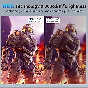 Jlink Computer Monitor FHD 32 Inch Monitor, 1920x1080P 60Hz 104% sRGB Display w/HDMI VGA 3.5mm Audio, HDR, VA Screen w/Freesync, Tilt，VESA Mount