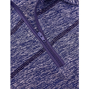 MISS FORTUNE Womens Plus Size Gym Shirts Running Golf Tops Workout Shirts, Quick Dry Sport Tops Short Sleeve Purple 2XL