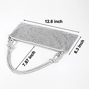 VODIU Rhinestone Purse Crystal Evening Clutch Bag For Women Glitter Handbag Shiny Shoulder Bags Tote