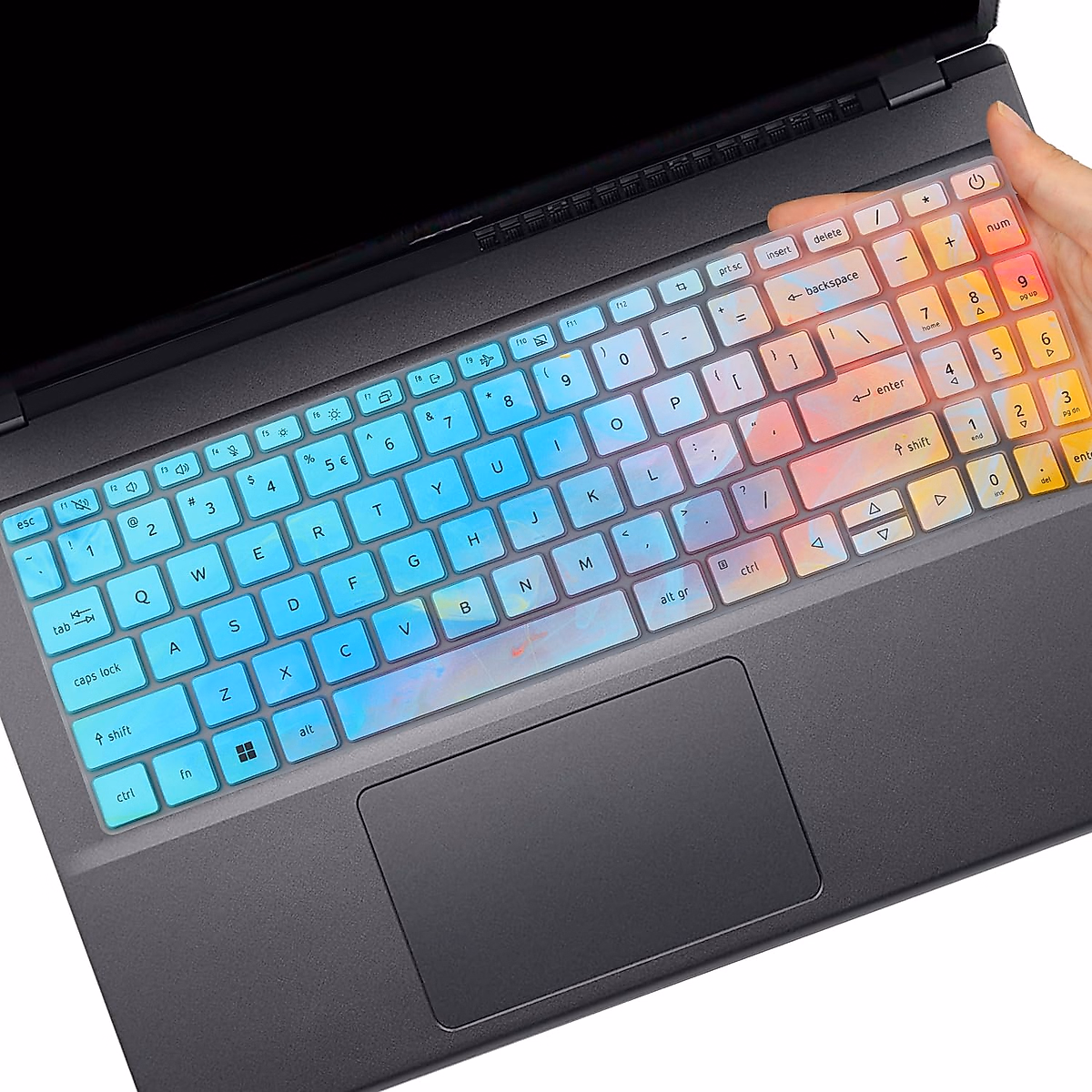 Keyboard Cover for 2024 2023 Acer Aspire Vero 15 15.6", Aspire 3 A315-24P A315-24PT A315-59 A315-510P, Aspire 5 A515-58M/58GM A515-57 A515-57G A515-57T A515-47 A515-48M 15.6" (Not Fit A515-46~A515-56)