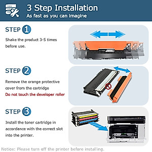 Leize Compatible Toner Cartridge Replacement for Samsung 404S CLT-404S to use for Xpress C480FW C430W SL-C430W SL-C480FW SL-C480FN Printer CLT-K404S CLT-C404S CLT-M404S CLT-Y404S [KCMY-4 Packs]