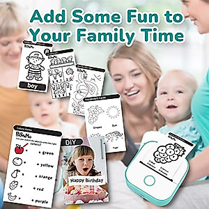 Memoking Mini Sticker Printer T02 Thermal Portable Bluetooth Pocket Phone Printer, for DIY Journal, Photos, Notes, Children Women Gifts, Compatible with iOS & Android, Green